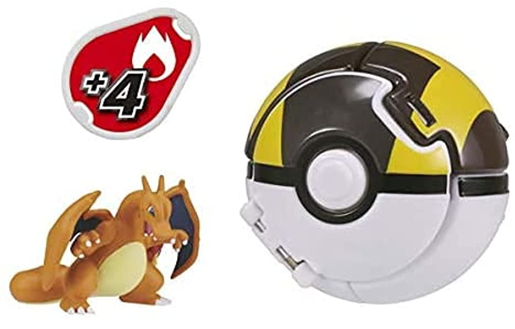 Takara Tomy Pokemon Pokedel-Z Pop n Catch Action Figure Charizard Ultra ...