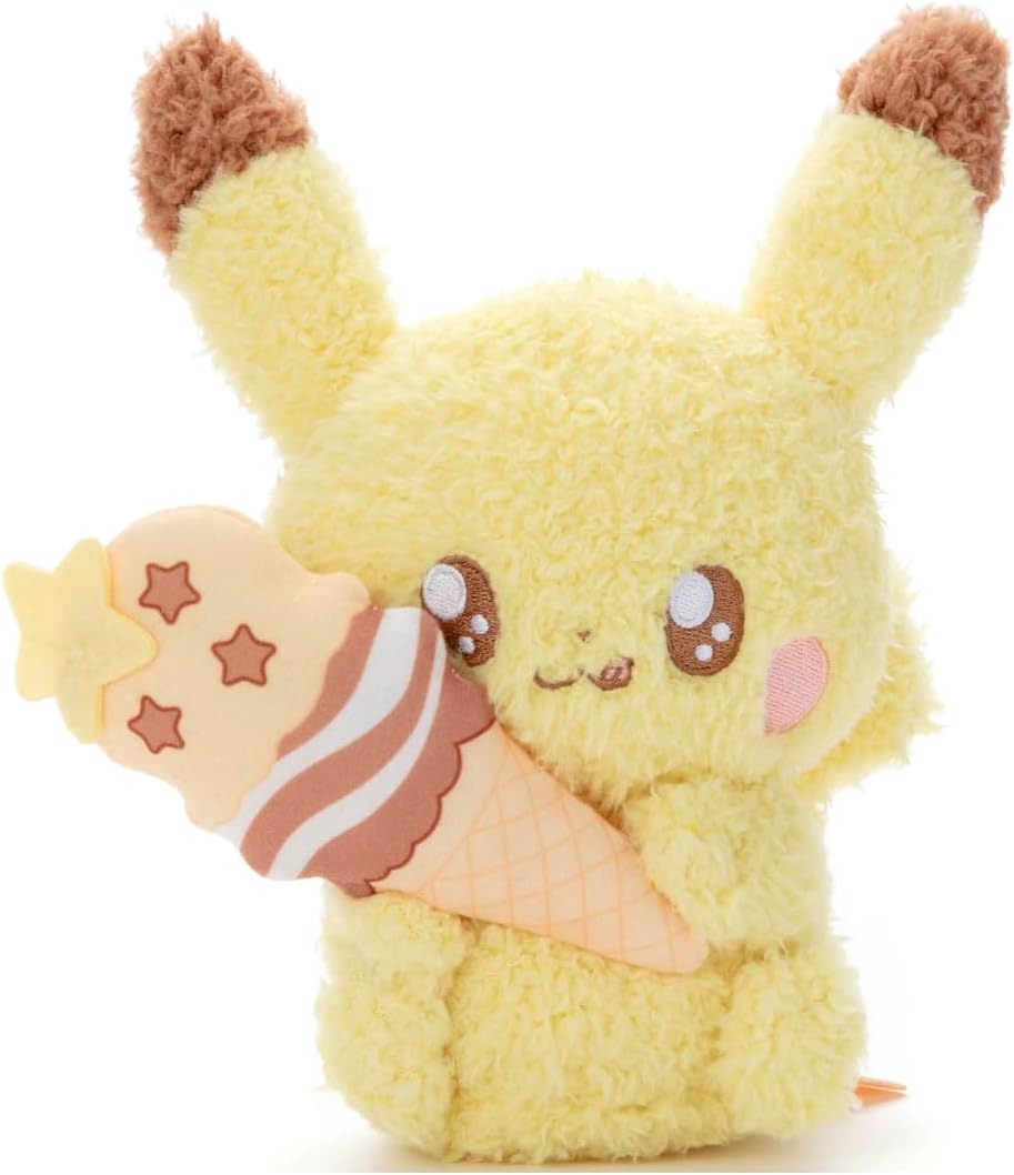 Takara Tomy Pokepiece Plush (Sweets Ver.) Pikachu Plush Toy Height Approx. 6.7 inches (17 cm ...