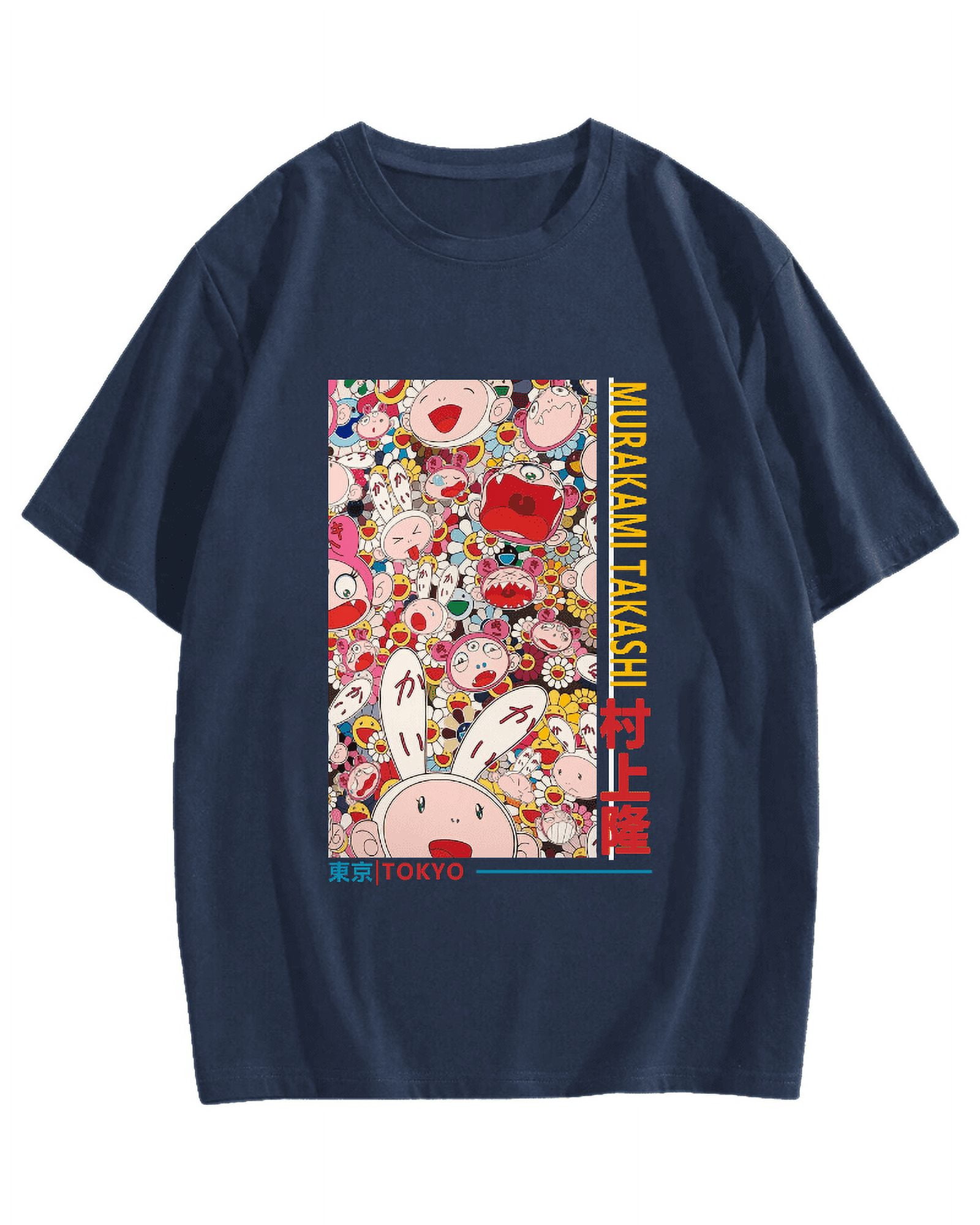 Takashi Murakami Flower Anime Cotton casual T-shirt - Walmart.com