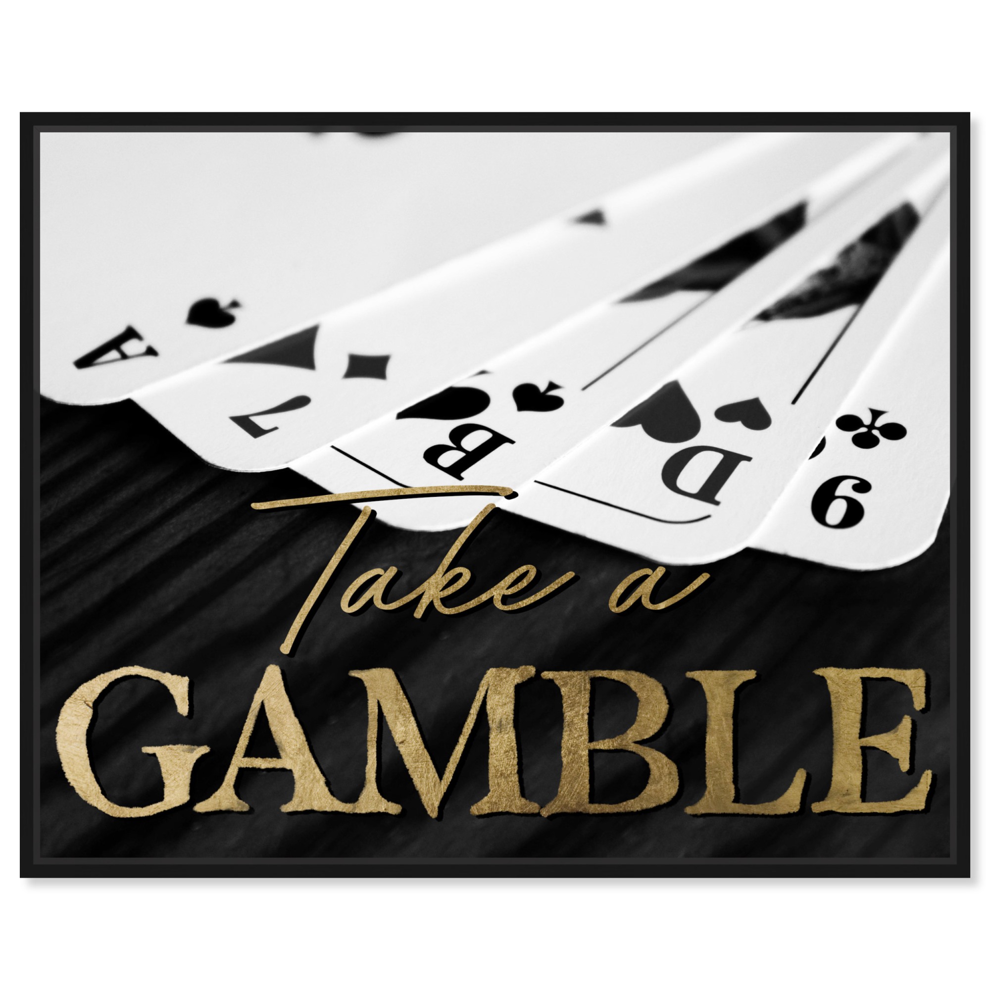 Take A Gamble Canvas Motivational Quotes For Men Print By Notoriart ...