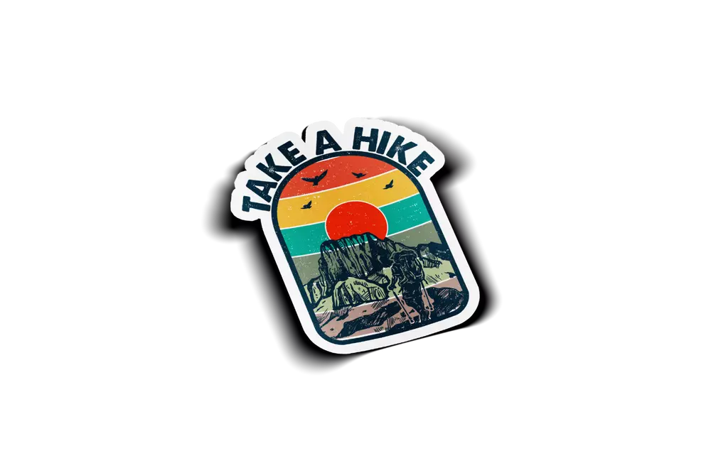 Take A Hike Camping Hiking Outdoor Sticker For Tumblers And Laptops ...