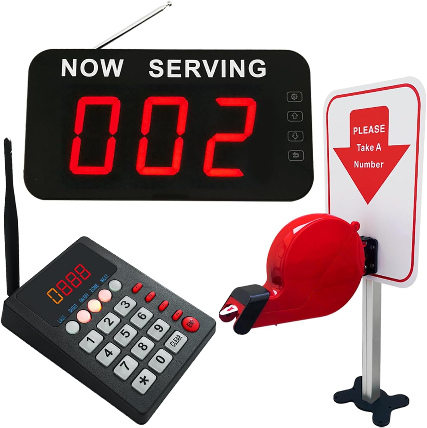 Take A Number System Waiting Number System with Ticket Dispenser Paper ...