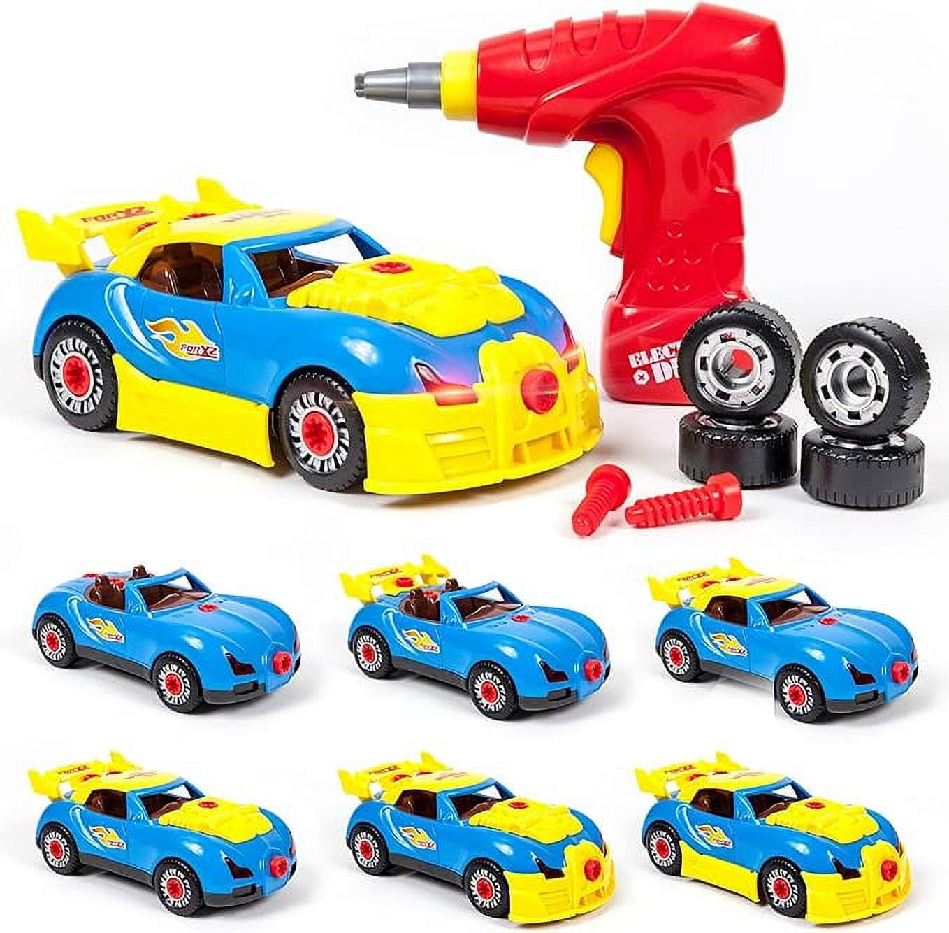 Take-A-Part Race Car Set with LED, Engine Sound, Mini Electric Power ...
