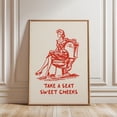 Take A Seat Sweet Cheeks Bathroom Art, Unframed Canvas Size 8x12 ...