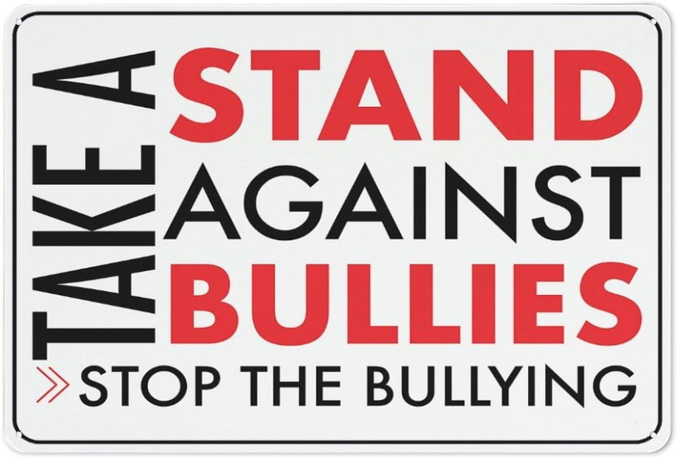 Take A Stand Against Cyber Bullies Stop The Bullying Sign Metal Signs ...