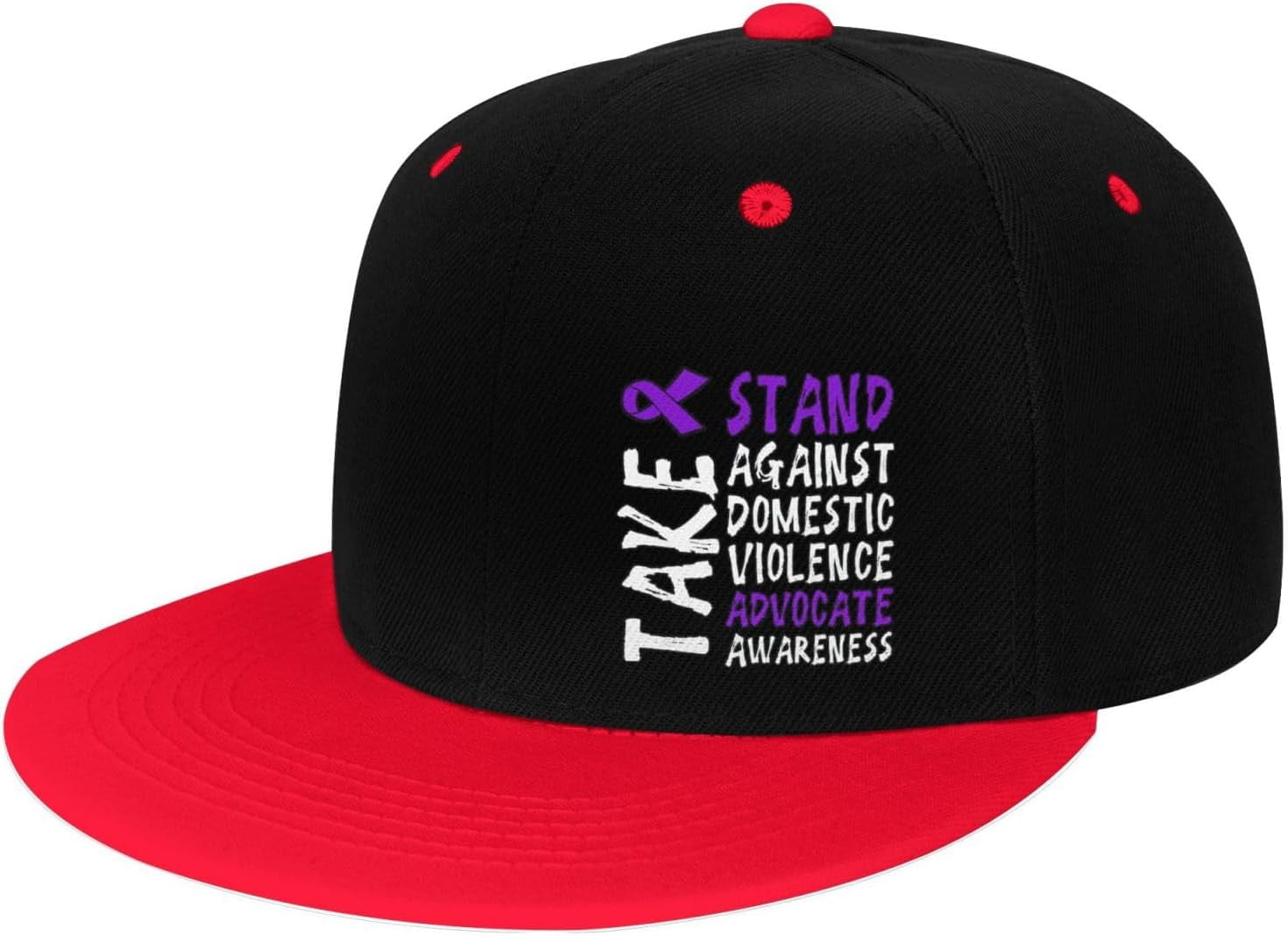 Take A Stand Against Domestic Violence Awareness Hat Flat Brim ...