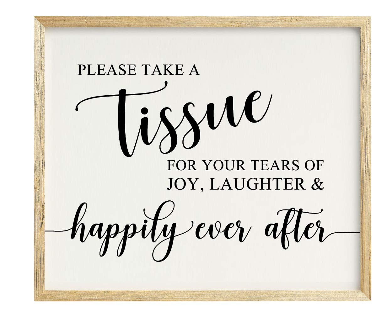 Take A Tissue For Tears Of Joy Wedding Party Sign Signage Party Print ...