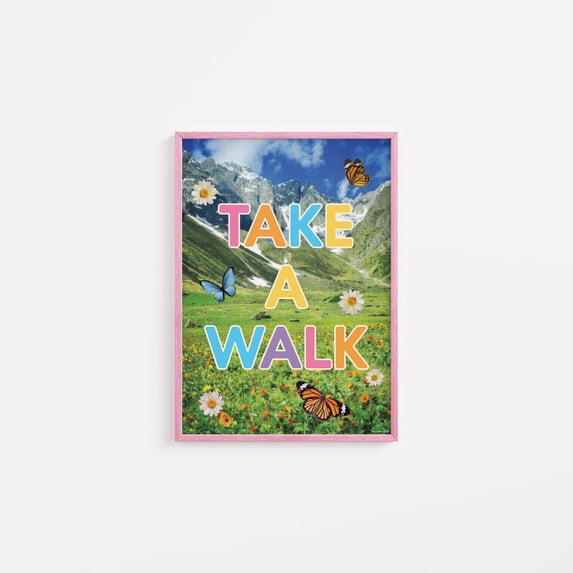 Take A Walk Poster Positive Quote Wall Art Cute Y2K Dorm Colorful ...