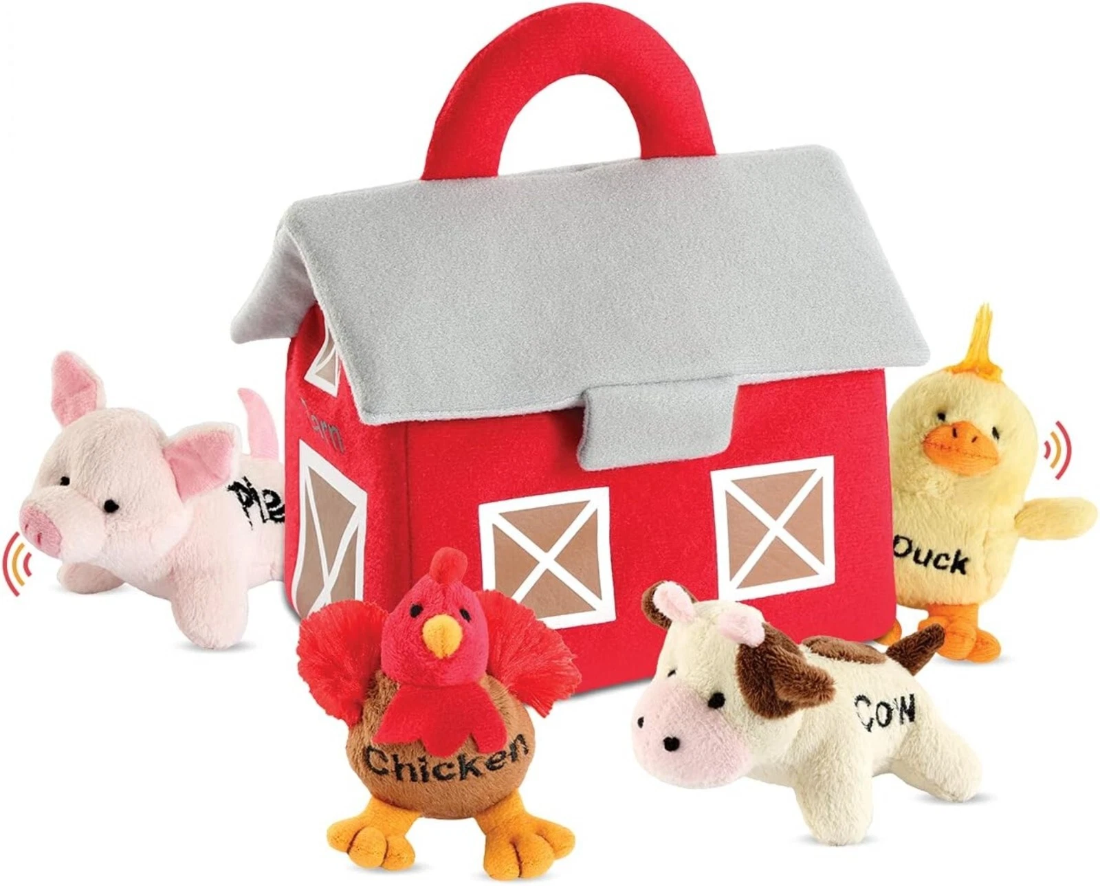 Take Along Talking Plush Farm Animals - For Toddler, Preschool Children ...