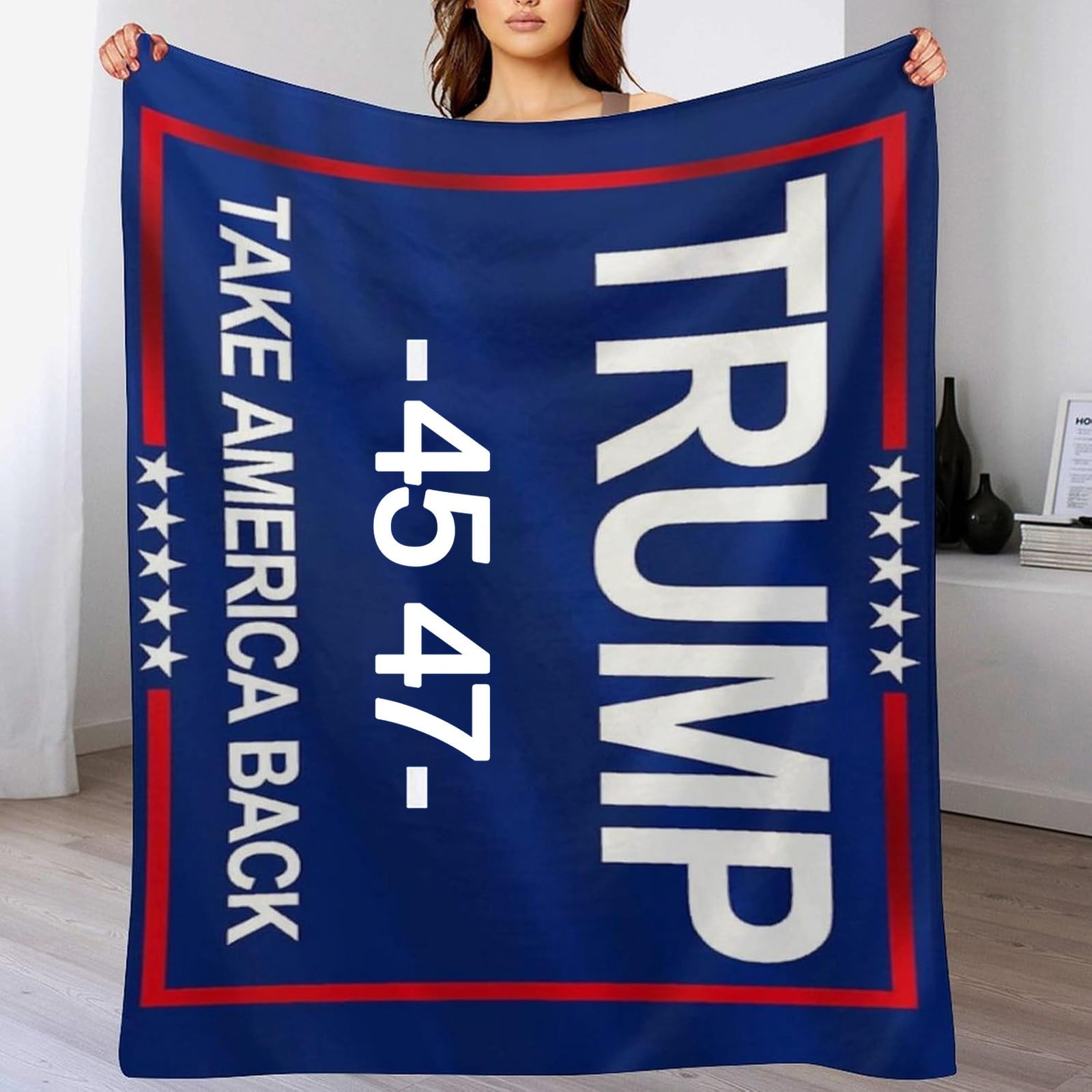 Take American Back With Trump 2024 New Flannel Plush Throw Sofa ...