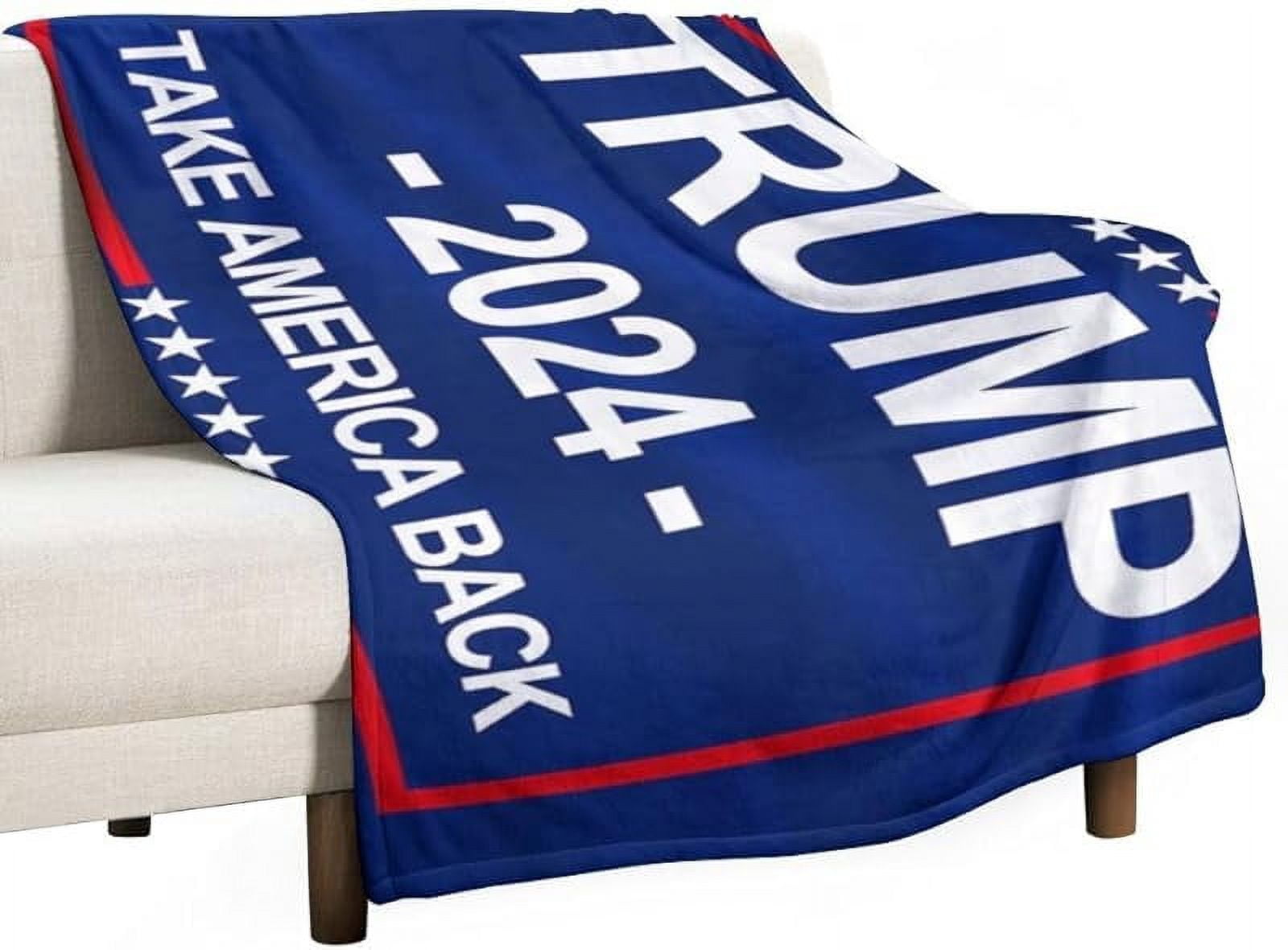 Take American Back with Trump 2024 New Flannel Plush Throw Sofa ...