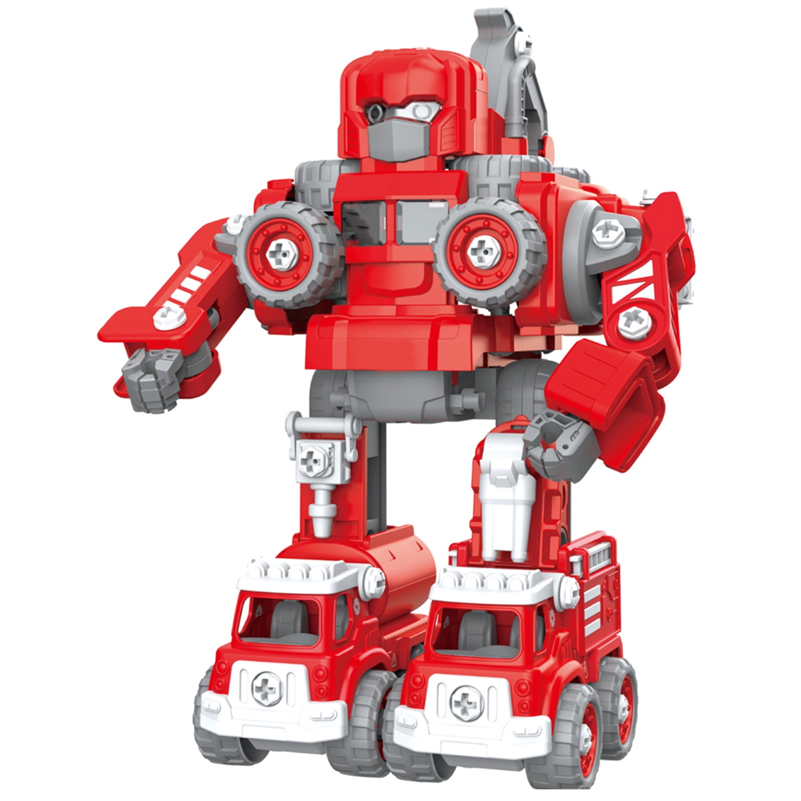 Take Apart Robot Toys Fire Truck 5 in 1 Construction Toys Kids Building ...