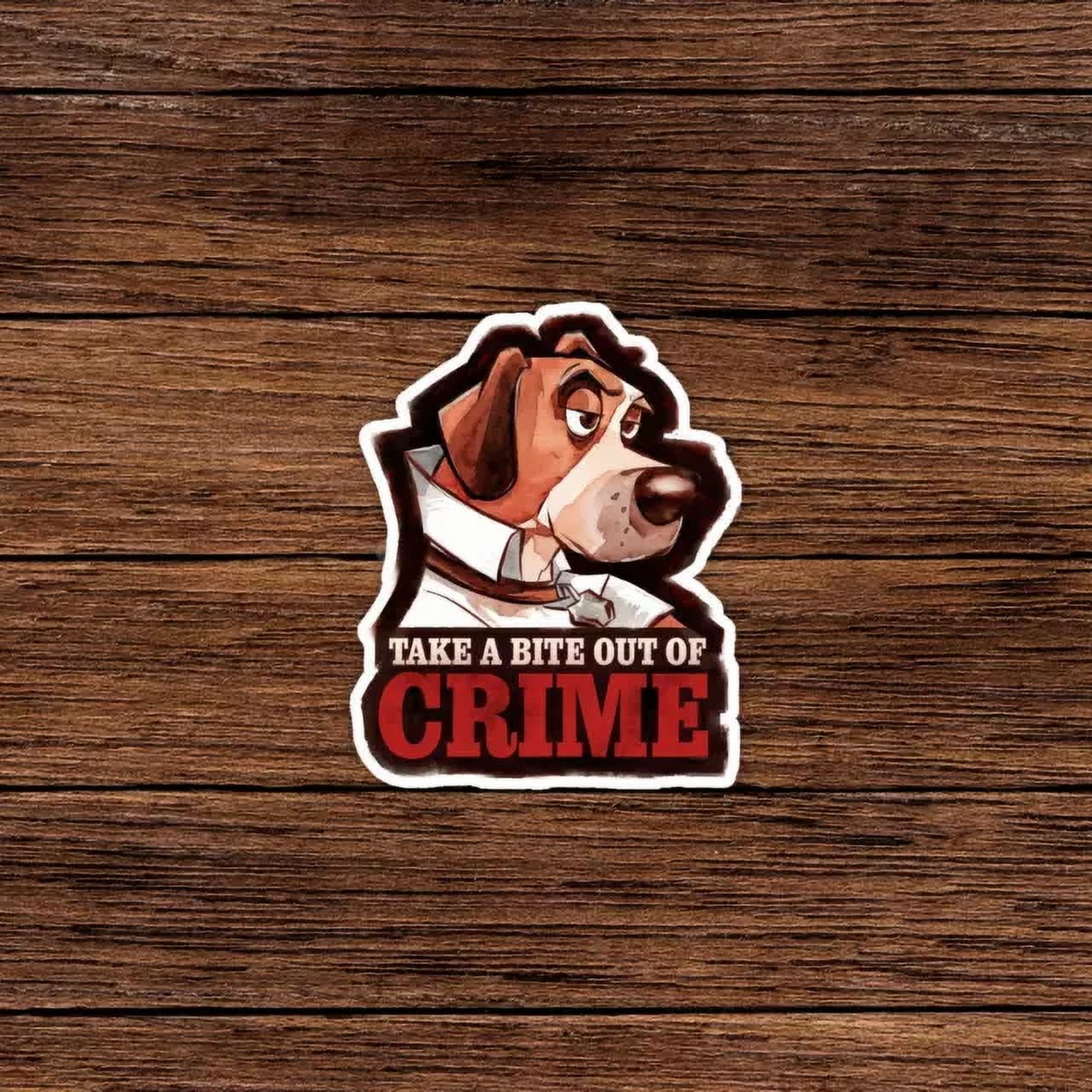Take A Bite Out Of Crime Sticker - Mcgruff The Crime Dog - Retro 80S ...