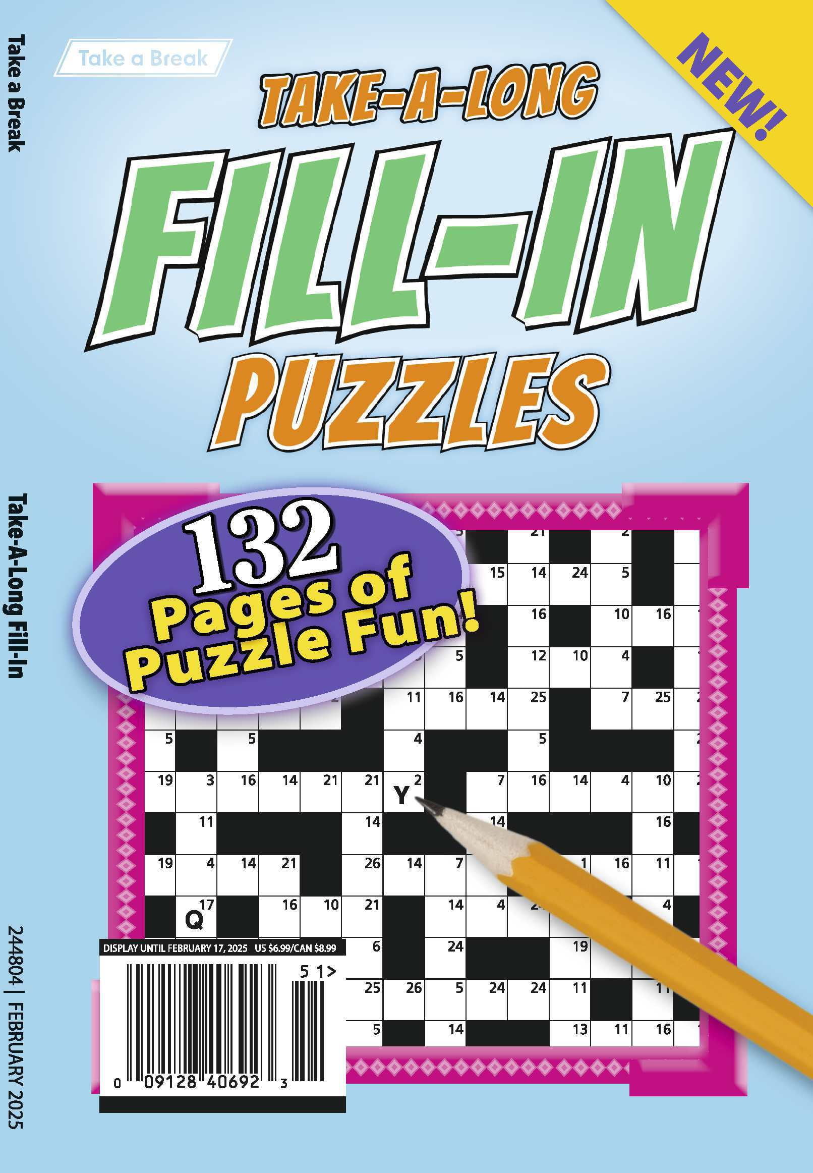 Take a Break - Take-A-Long Pocket Fill-In Puzzles 244804: 132 Pages Of ...