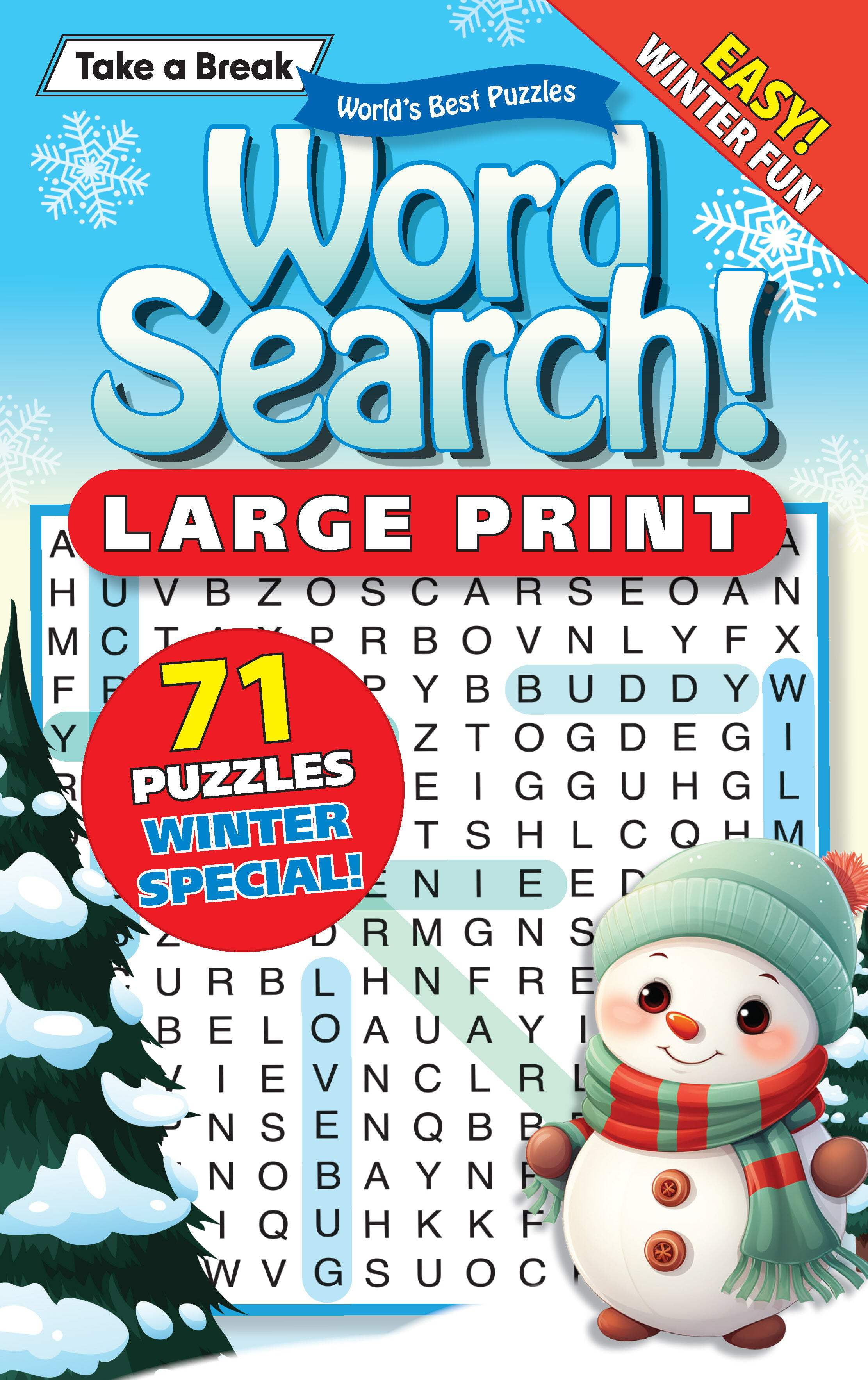 Take a Break - Word Search 241024 Large Print: 71 Puzzles Winter ...