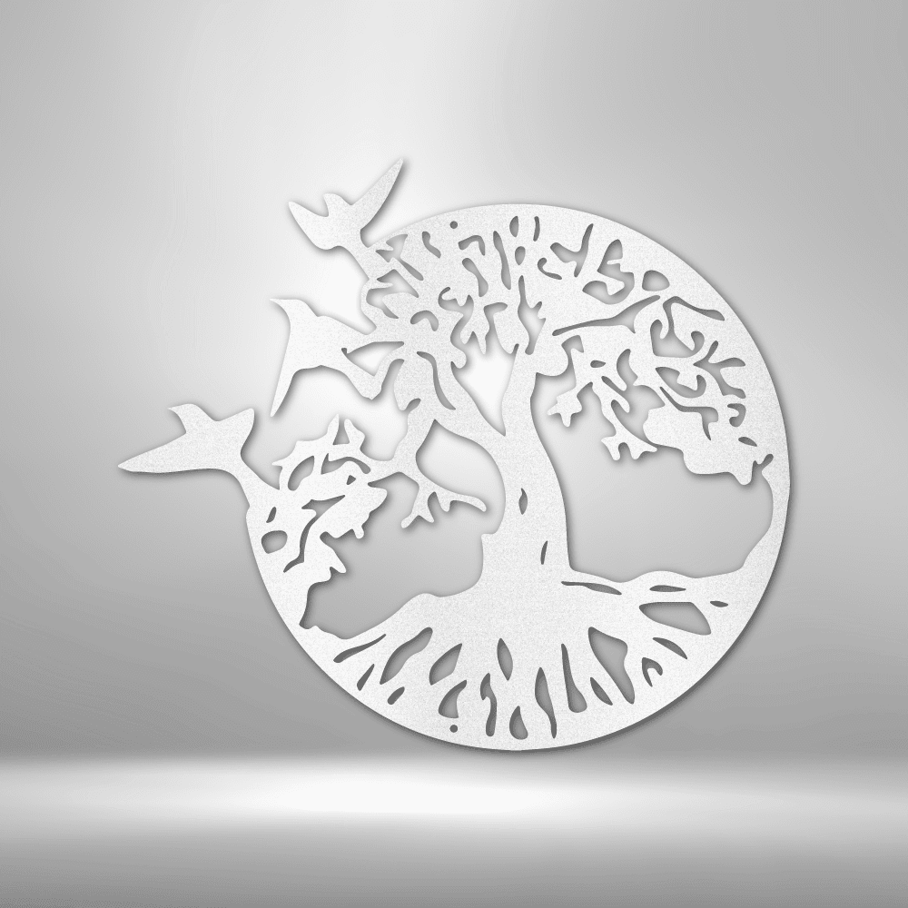 Take Flight Tree Steel Sign Laser Cut Powder Coated Home & Office Metal ...