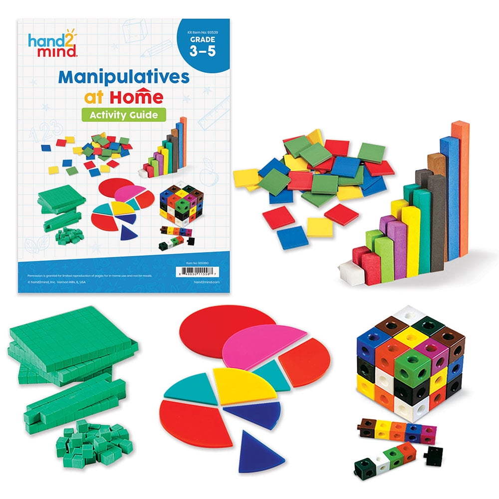 hand2mind Take Home Math Manipulatives Kit for Kids Grade 3-5, with ...