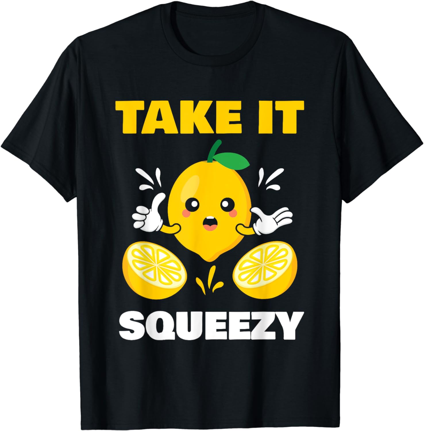 Take It Squeeze Lemonade Stand Boss Ice Lemon Juice Crew T-Shirt ...