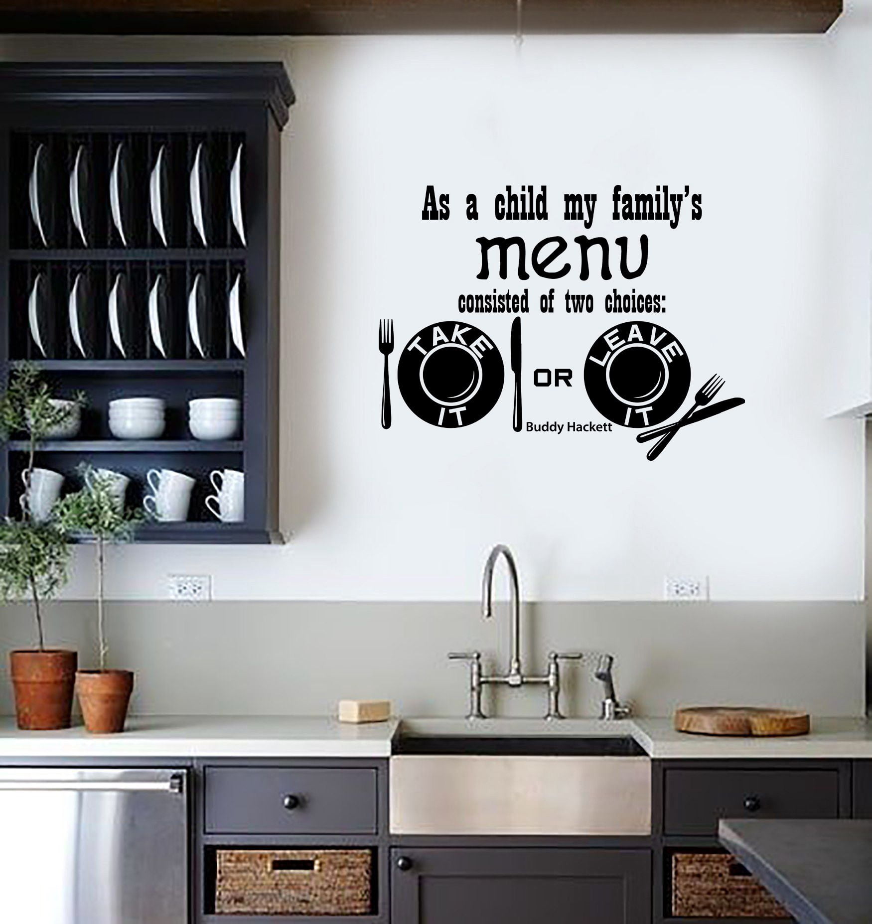 Take it or Leave it Funny Quotes Kitchen Humor Quote Wall Sticker Art ...