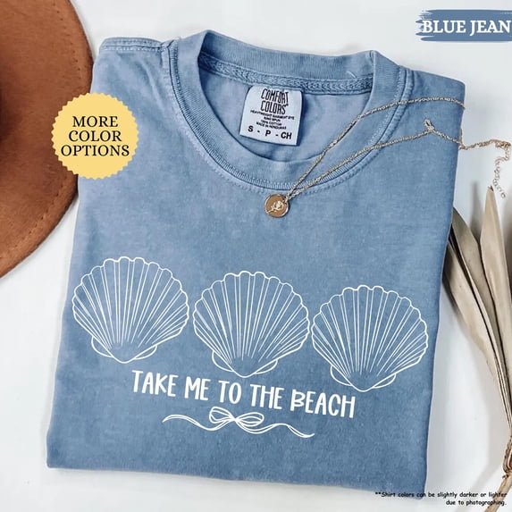 Take Me To The Beach Shirt Seaside Seashells Tee Preppy Summer Gift ...