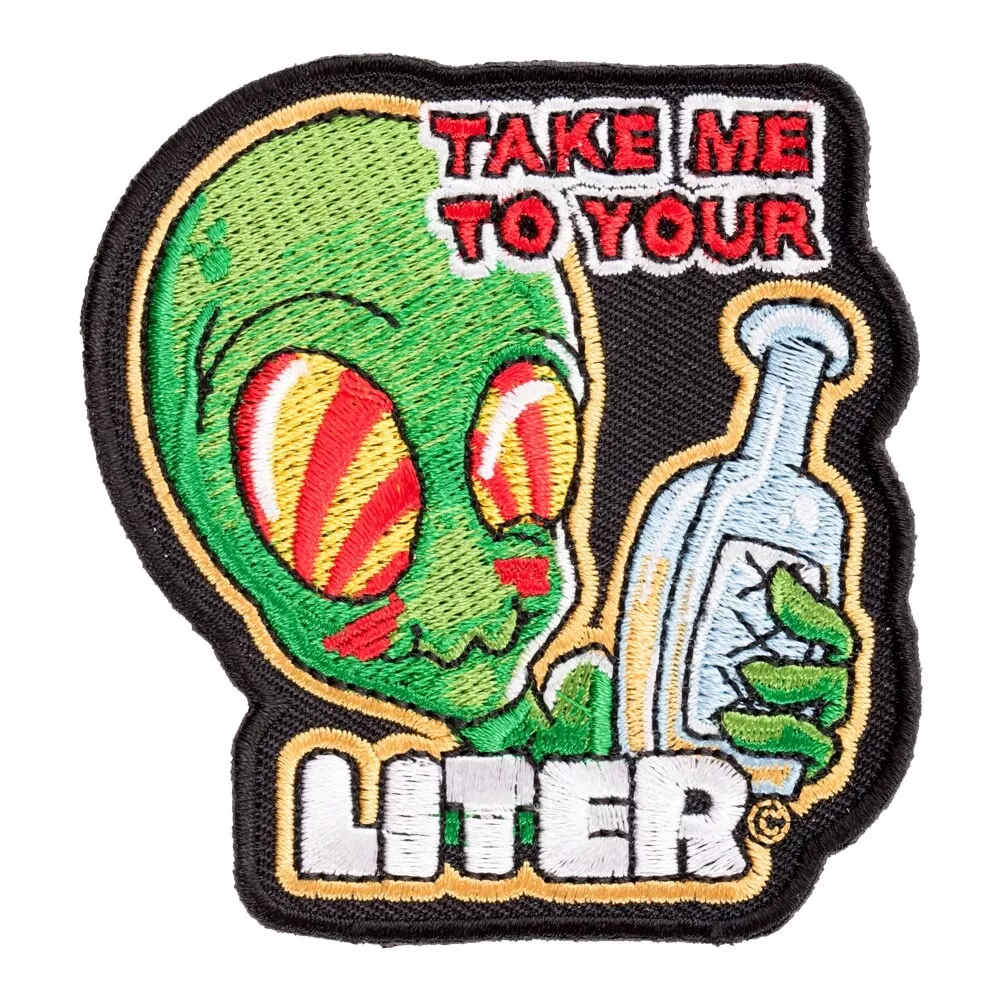 Take Me To Your Liter Drunk Alien Patch, Funny Alien Patches - Walmart.com