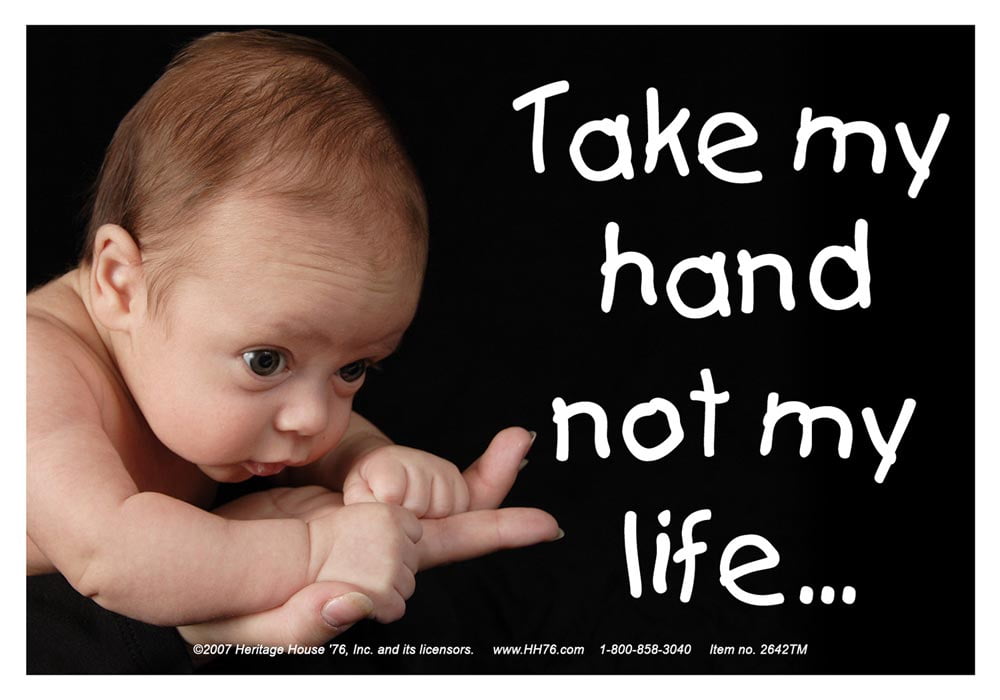 Take My Hand Not My Life Pro-Life Rally Sign (Pack of 10) - Walmart.com