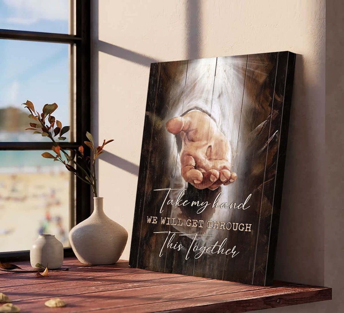 Take My Hand Posters The Hand Of God Print Poster Wall Art Canvas ...