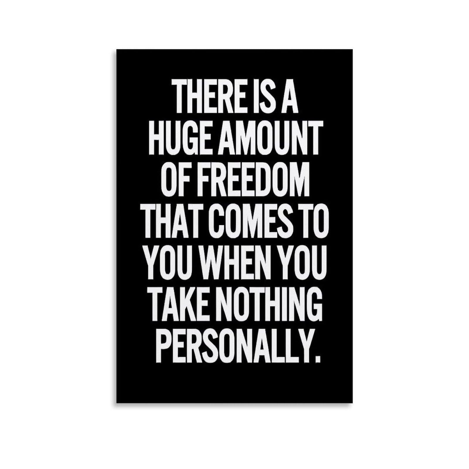 Take Nothing Personally Print Goal-Setting Wall Art Confidence Boosting ...