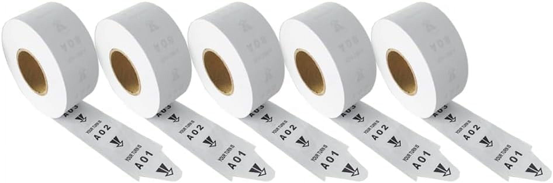 Free Shipping! Take a Number Tickets 5 Rolls of 2 Digits Turn O Matic ...