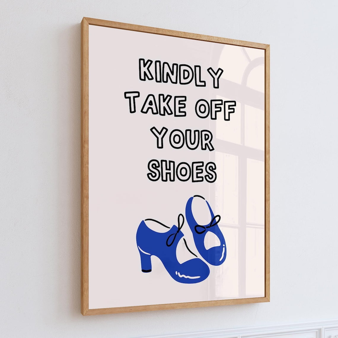 Take Off Shoes Sign - Entryway Wall Art, Modern Typography Poster ...