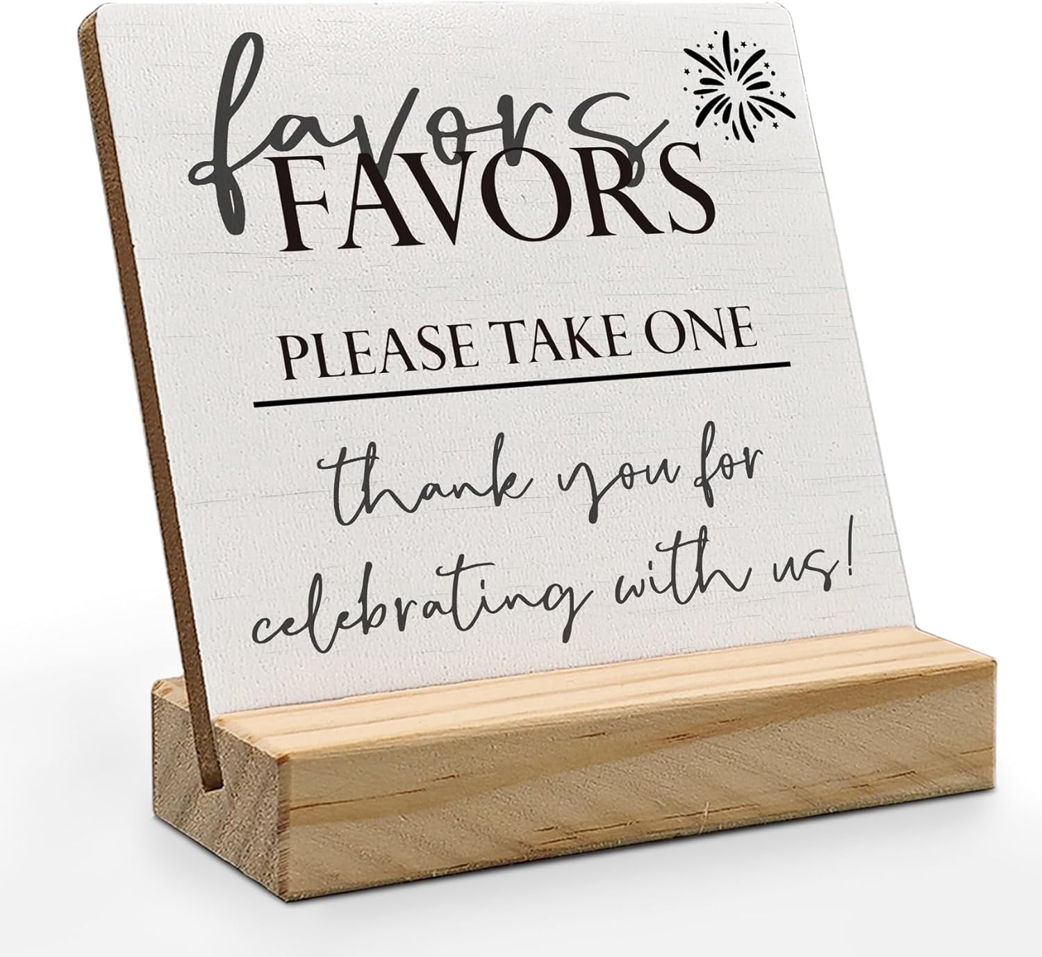 Take One Sign Wooden Plaque with Wood Stand for Wedding Decor - Walmart.com