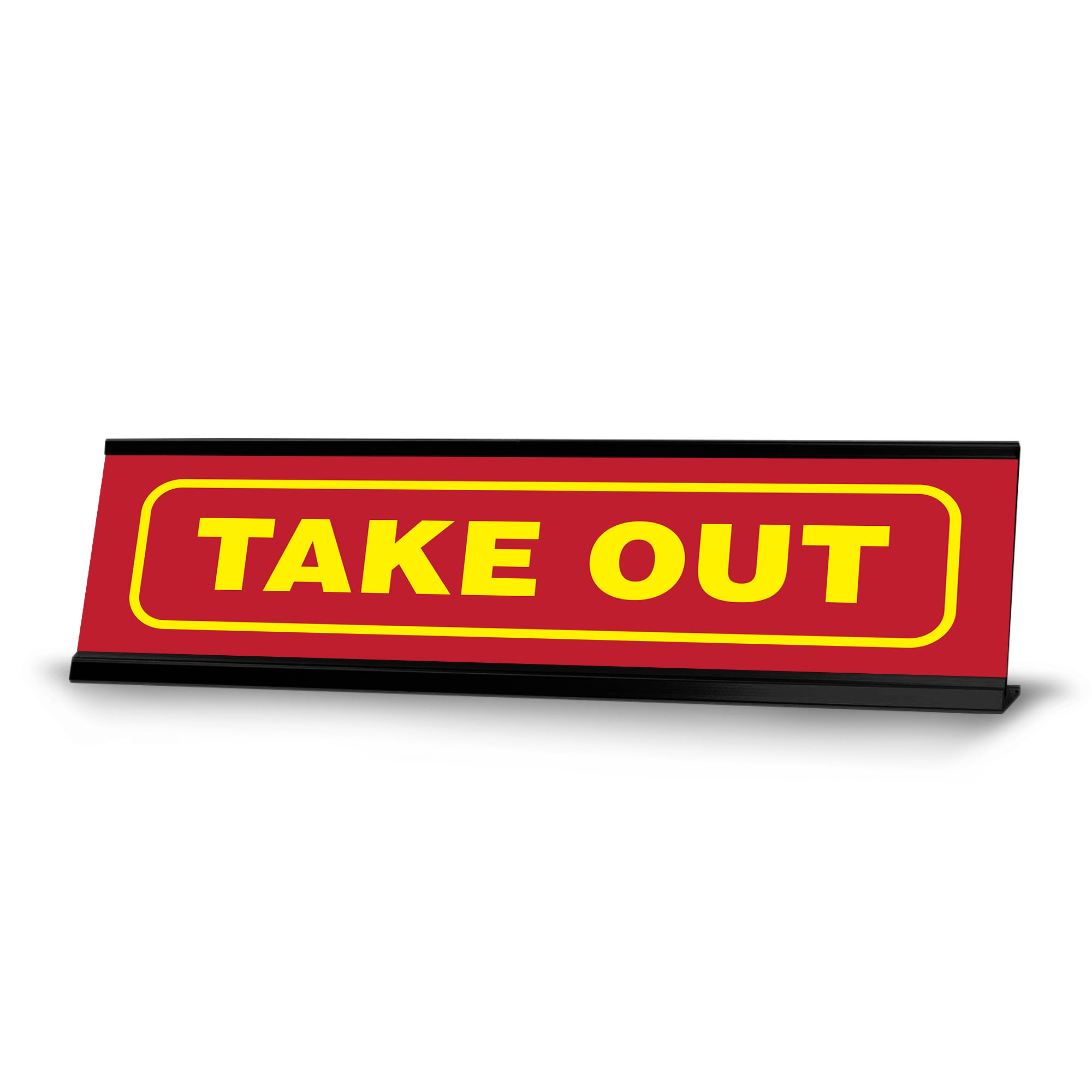 Take Out, Black Frame, Desk Sign (2x8") - Walmart.com