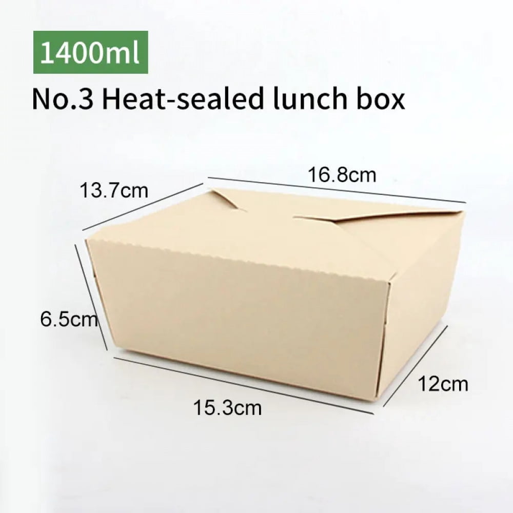 Take Out Food Containers Disposable Fast Food Box Takeout Brown Kraft ...