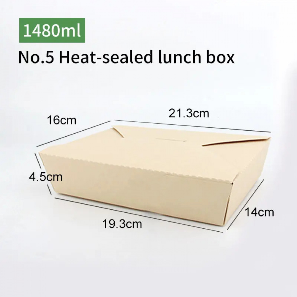 Take Out Food Containers Disposable Fast Food Box Takeout Brown Kraft ...