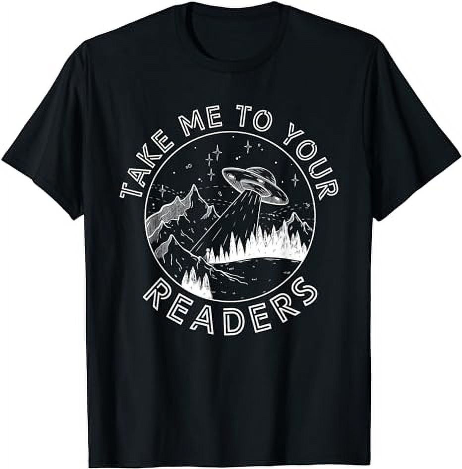 Take Reading English Teacher Library Alien Space T-Shirt T-Shirt ...