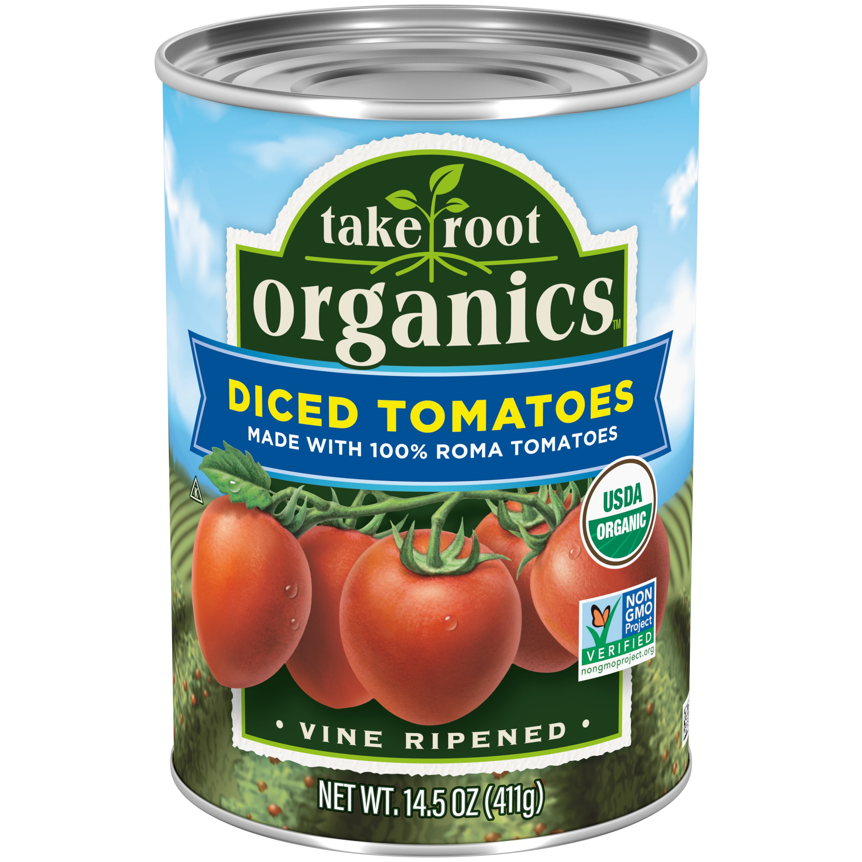Take Root Organics Diced Tomatoes 14.5 oz., Can - Walmart.com