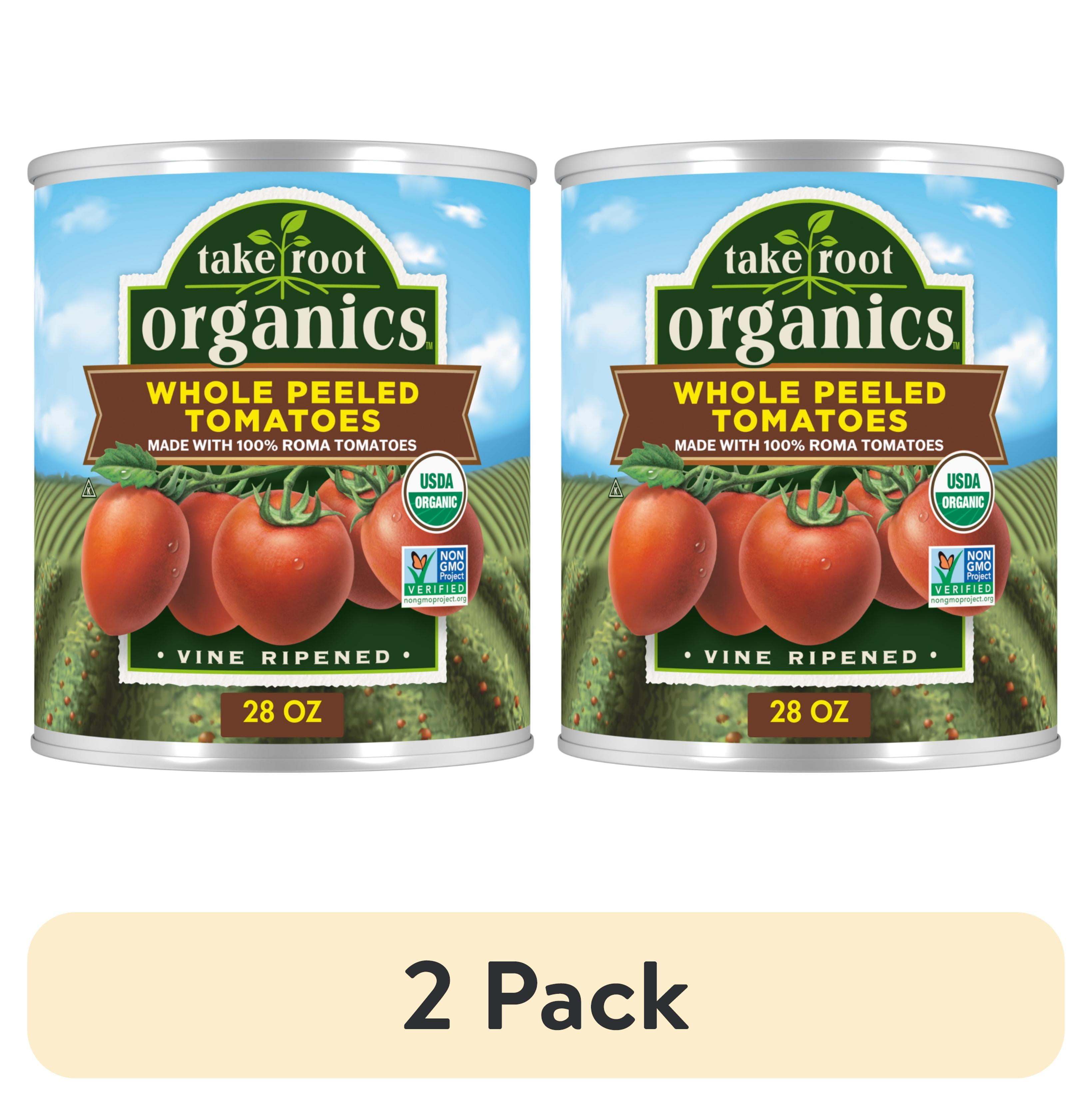 (2 pack) Take Root Organics Whole Peeled Tomatoes, 28 oz Can - Walmart.com