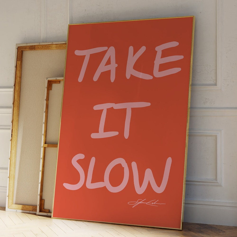 Take It Slow Print, Mid Century Print, Aesthetic Wall Art, 70S ...