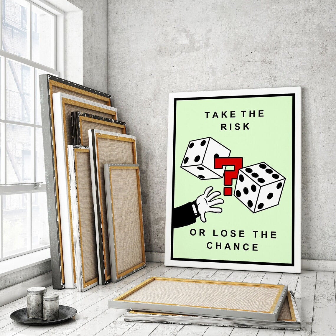 Take The Risk Poster Motivational Quote Office Decor / Or Lose The ...