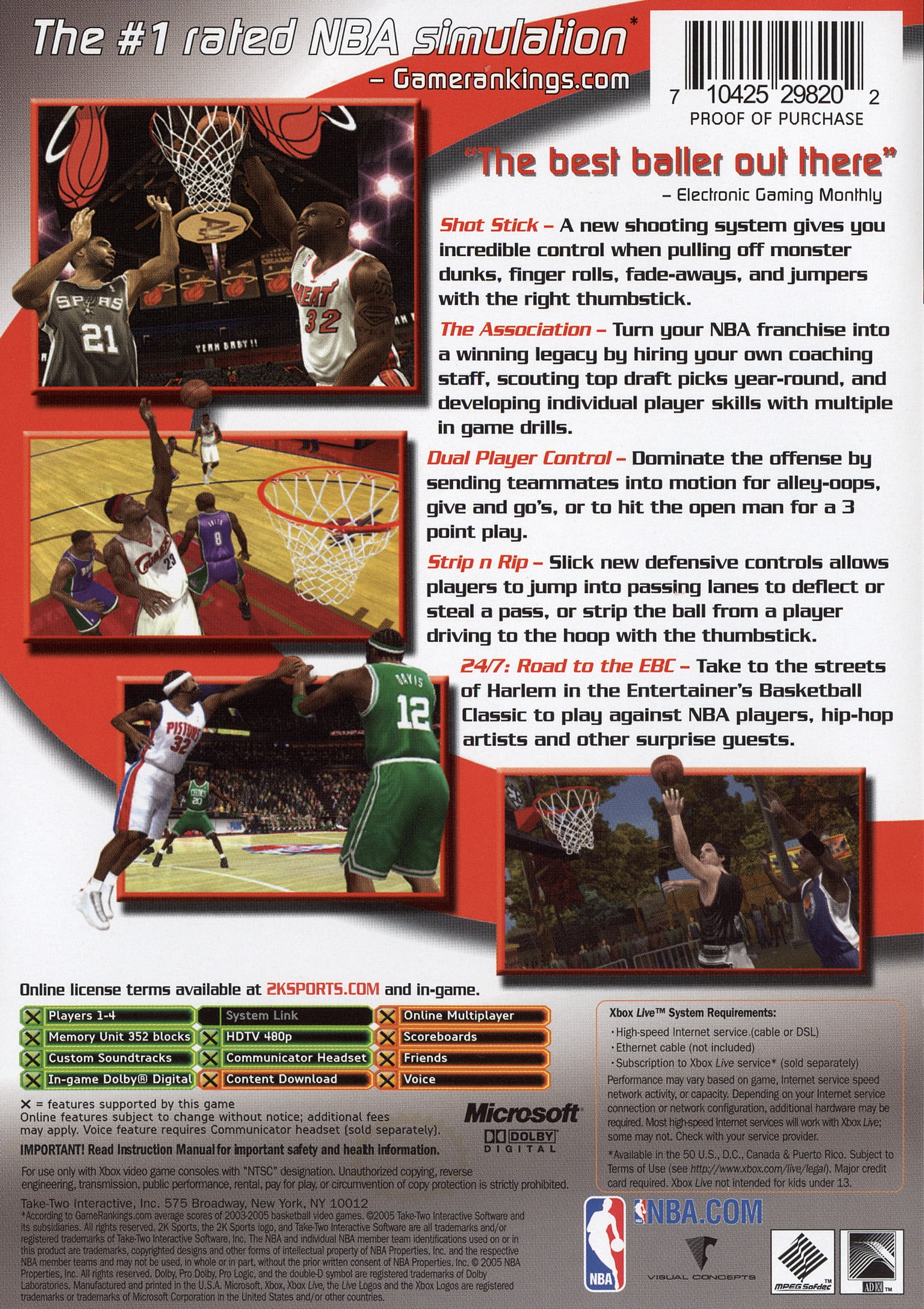 Pre-Owned NBA 2K6 Microsoft Xbox Item and Box Video Game - Walmart.com