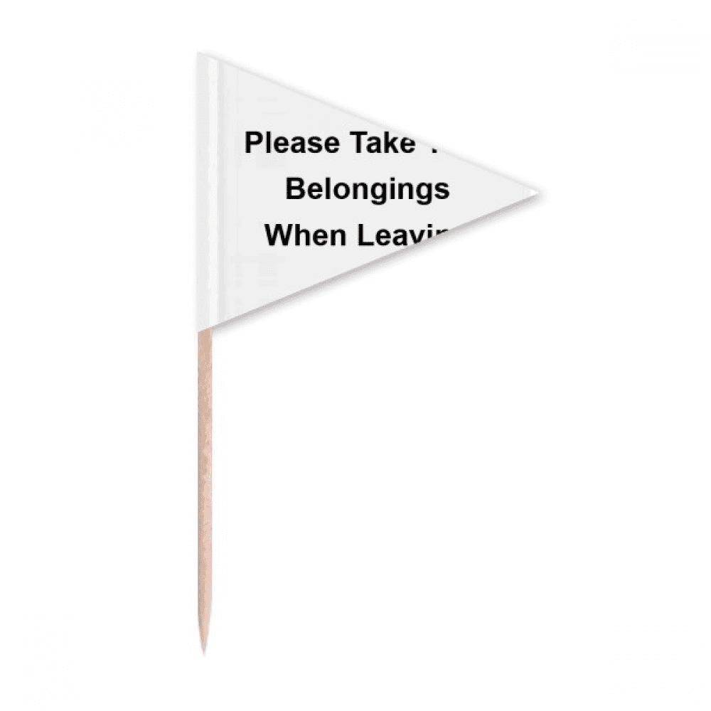 Take Your Belongings Black Symbol Toothpick Triangle Cupcake Toppers ...