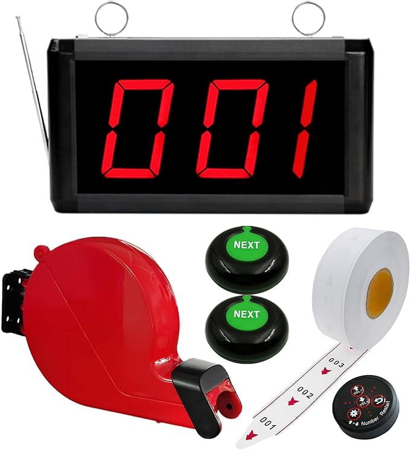 Take a Number System Wireless Queue Calling System with 1 Take a Number Display 2 Next Call ...