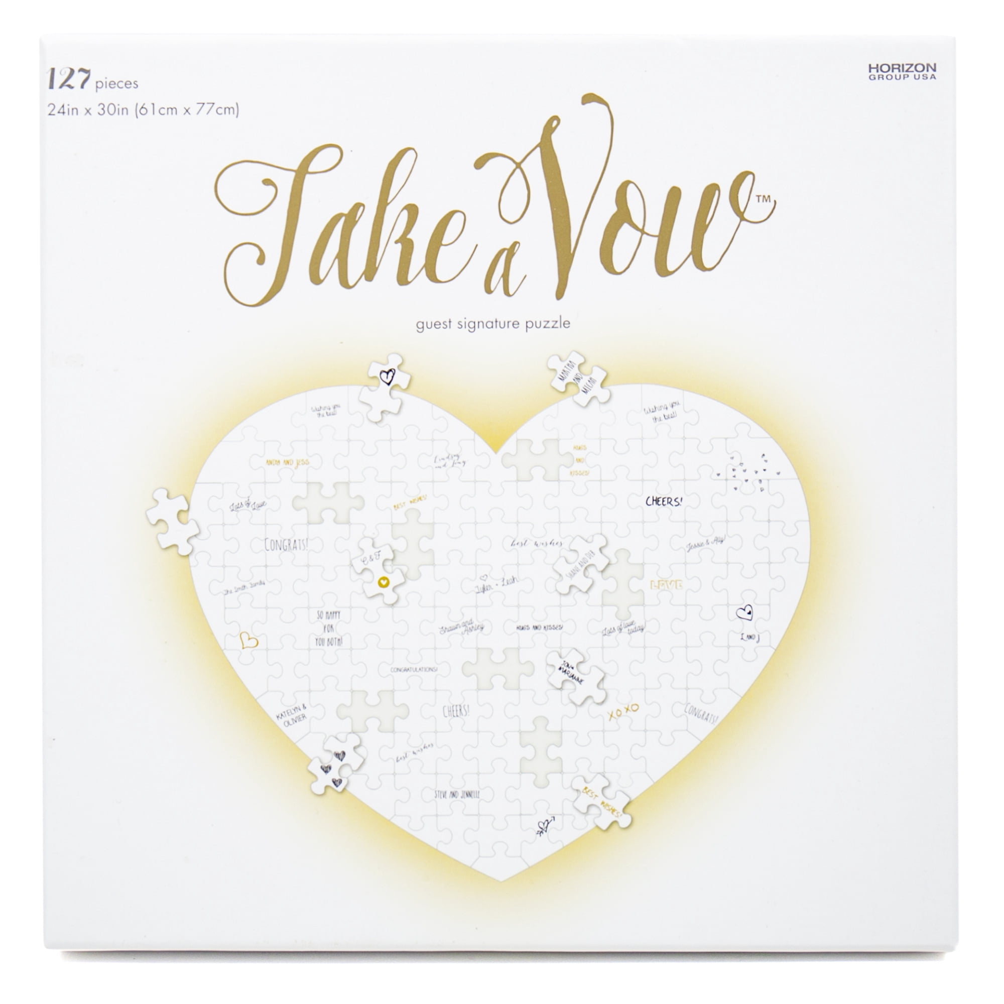 Vow Guest Signature Puzzle - Heart Shape - Wedding Keepsake - Walmart.com