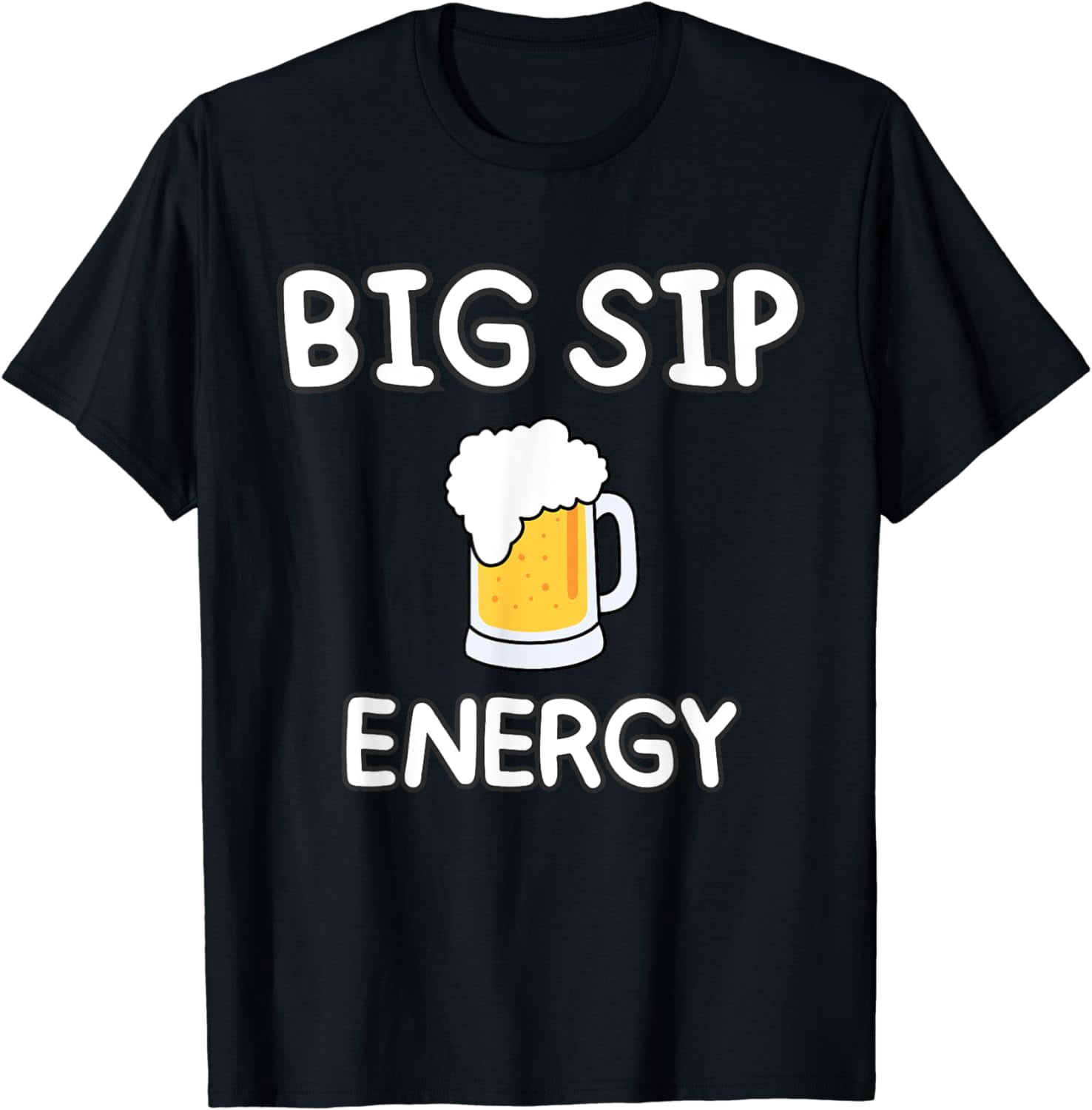 Take a big gulp of energy funny beer alcohol drinking brew T-shirt men ...