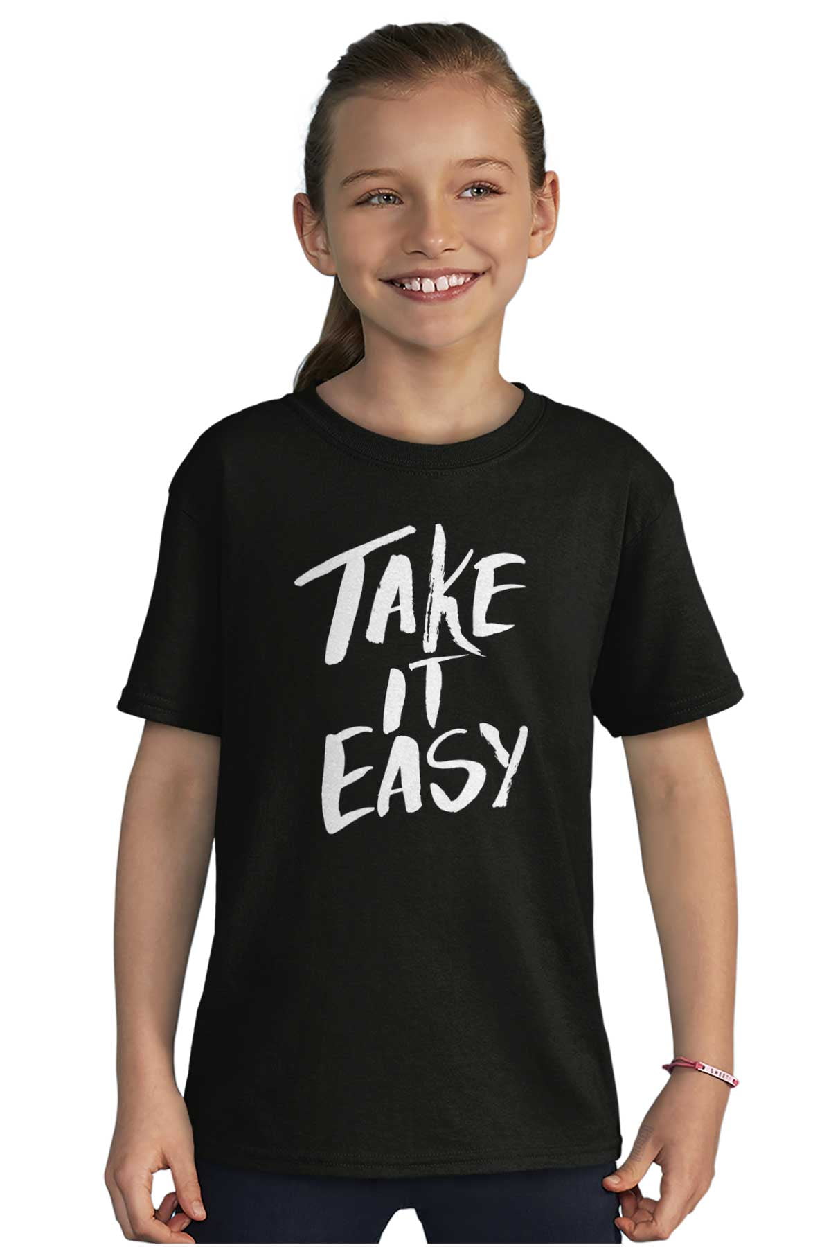 Take it Easy Pretty Fun Inspiring Crewneck T Shirts Boy Girl Teen ...