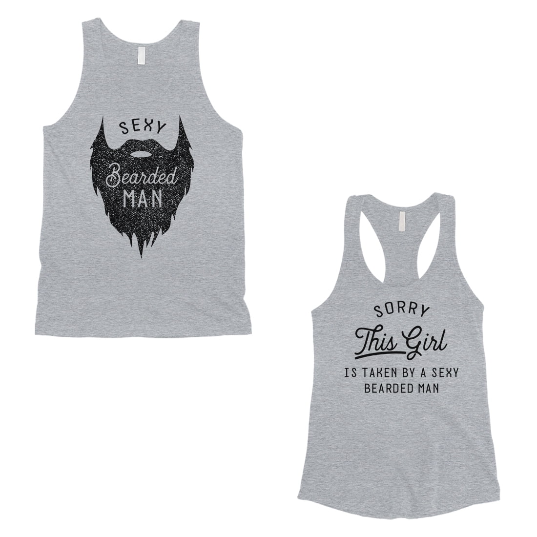 Taken By Sexy Bearded Man Matching Couple Tank Tops Valentine's Day ...