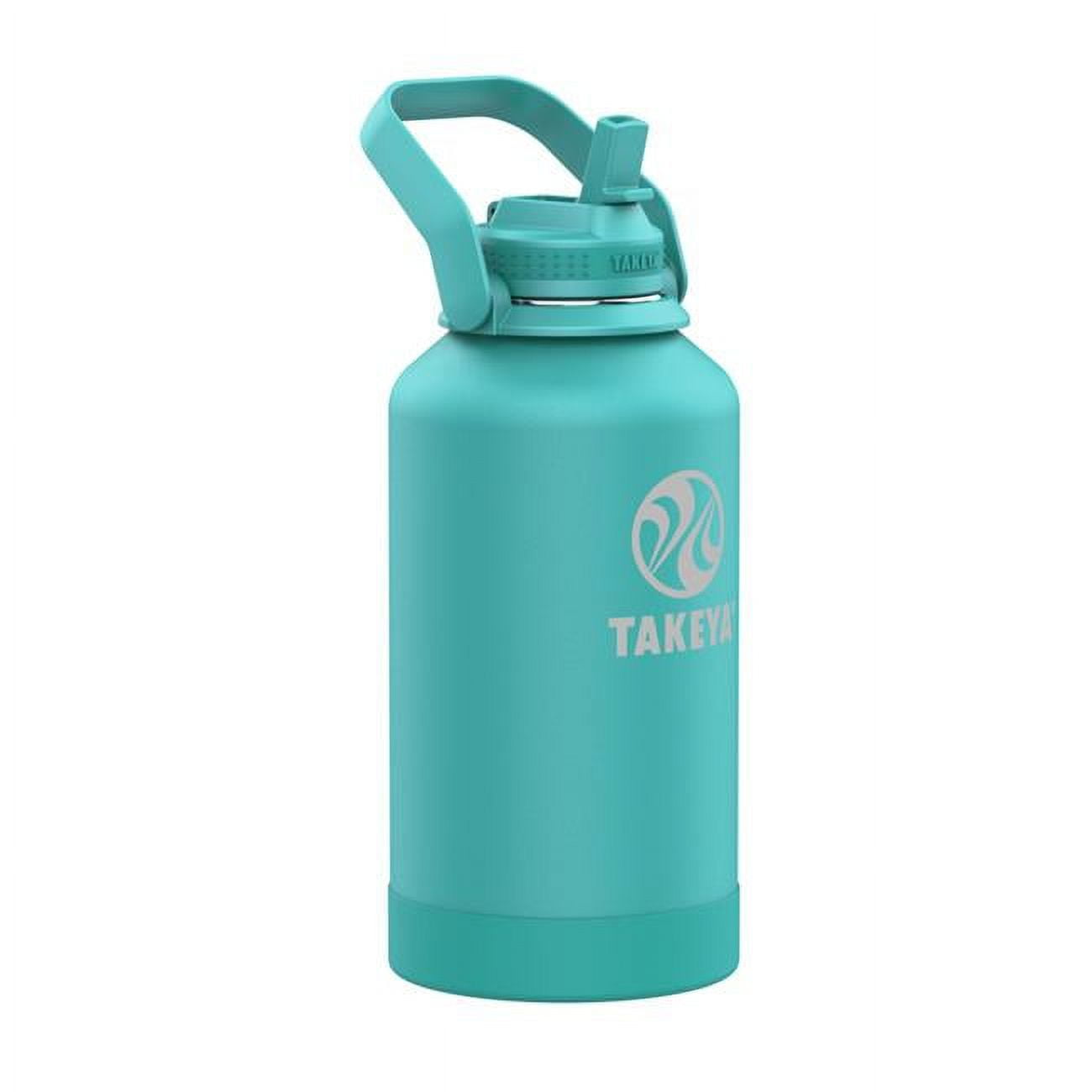 Takeya 64 oz Actives Insulated Stainless Steel Water Bottle with Straw ...