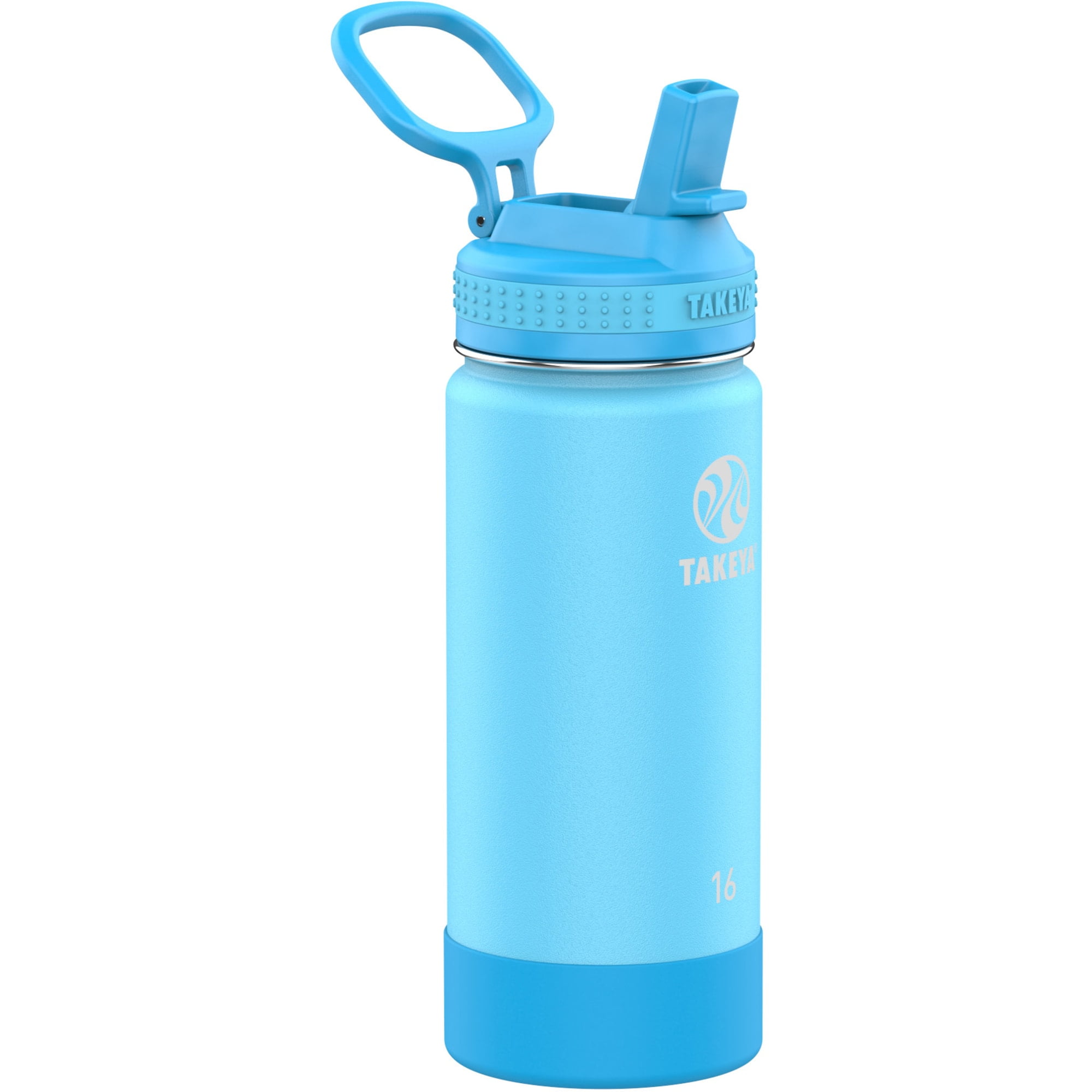 Takeya Actives Kids' Insulated Water Bottle With Straw Lid, 16 Oz ...