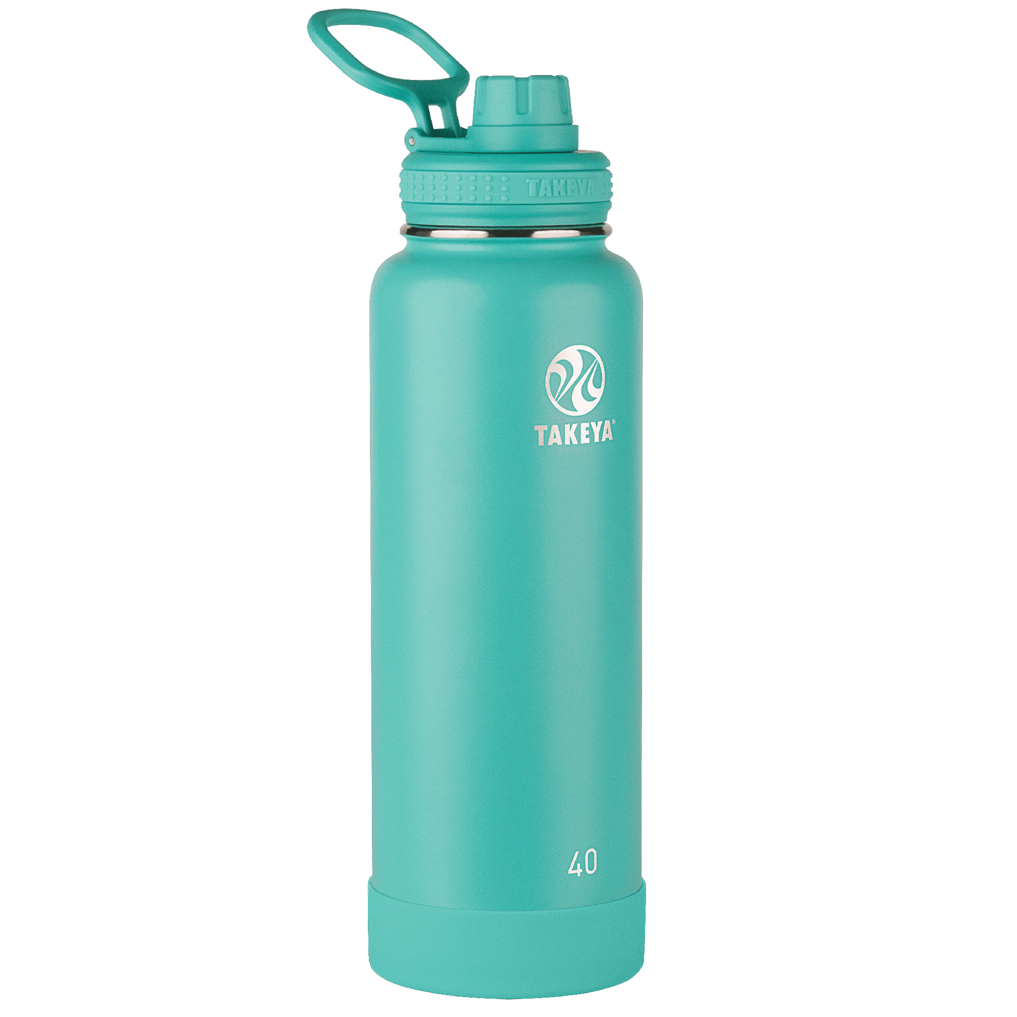Takeya Actives Stainless Steel Water Bottle w/Spout lid, 40oz Teal ...