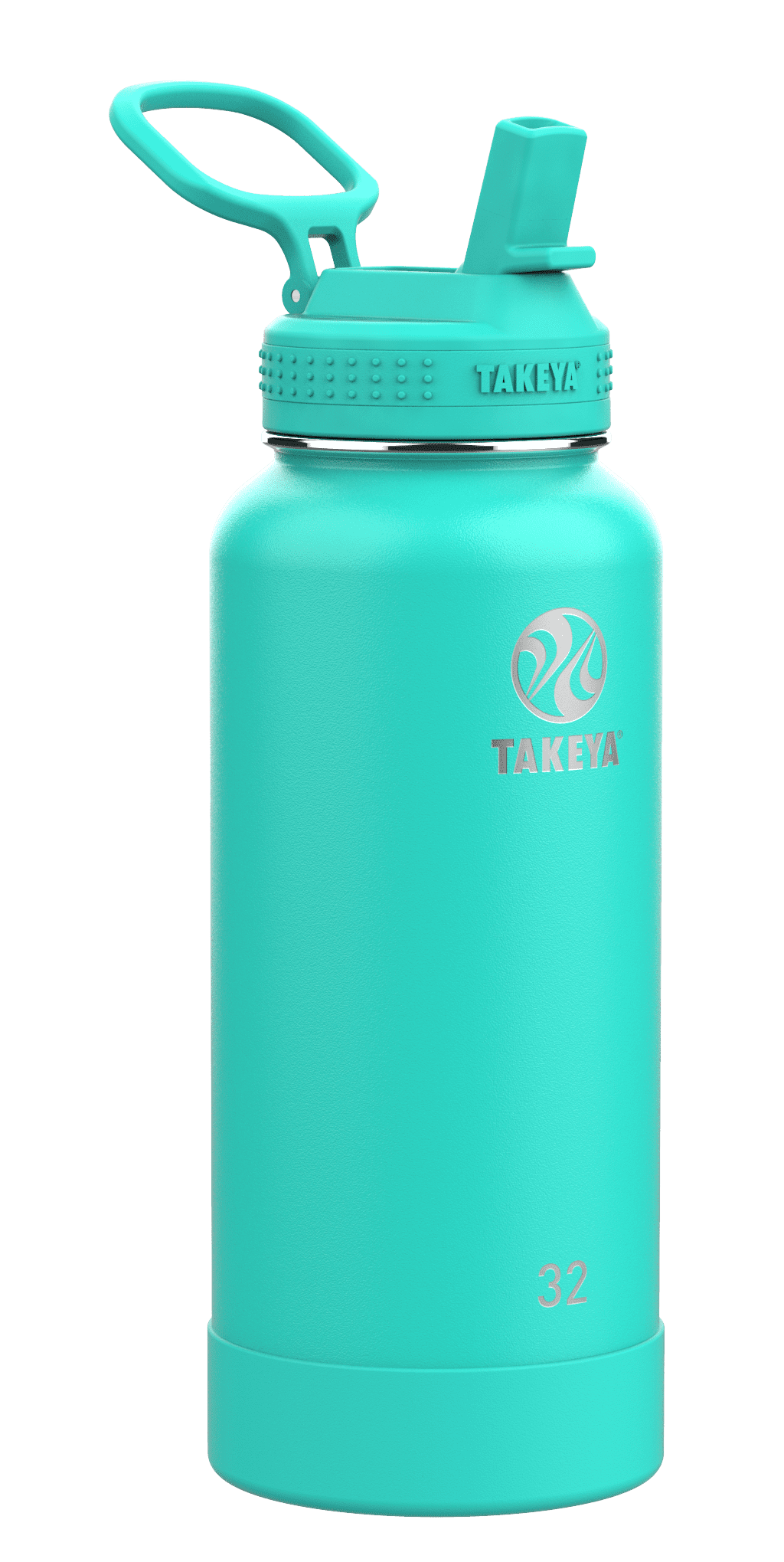 Takeya Actives Stainless Steel Water Bottle w/Straw lid, 32oz Teal ...